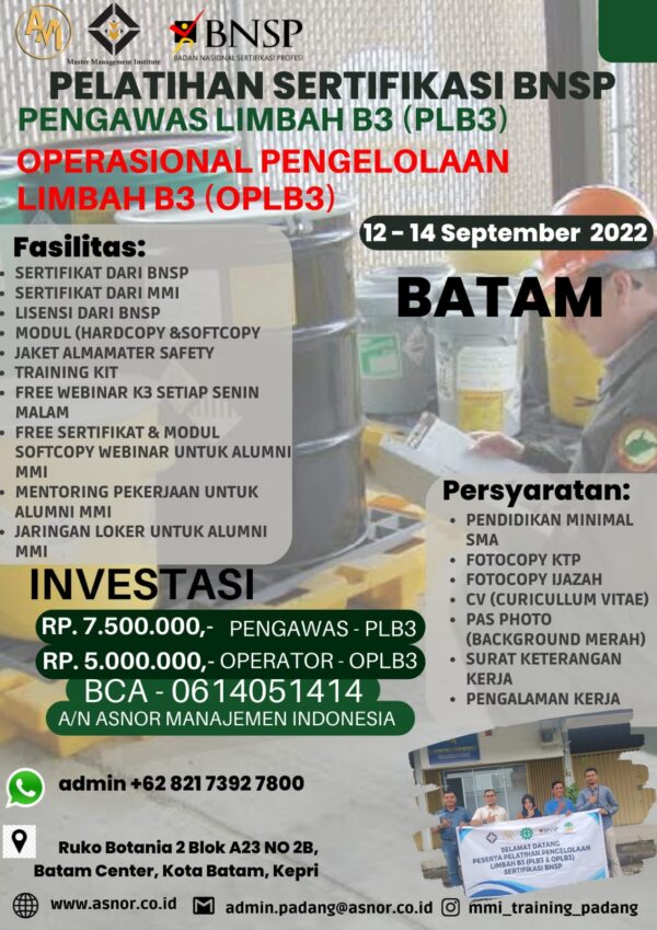 PLB3 & OPLB3 Training – BNSP Certificate - ASNOR - Home for HSE ...