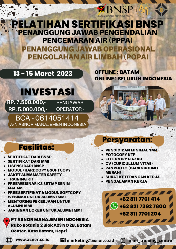 PPPA & POPA Training – BNSP Certificate - ASNOR - Home for HSE Professional