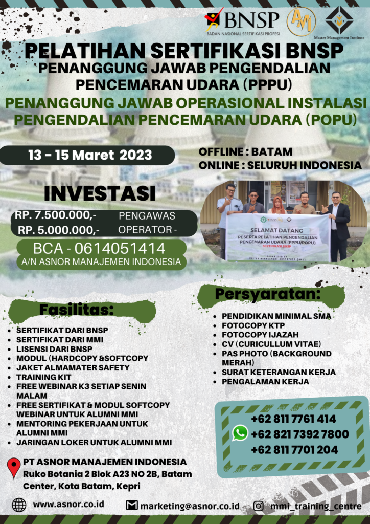 PPPU & POPU Training – BNSP Certificate - ASNOR - Home for HSE Professional