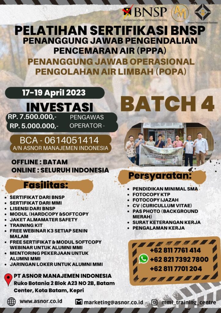 PPPA & POPA Training – BNSP Certificate - ASNOR - Home for HSE Professional