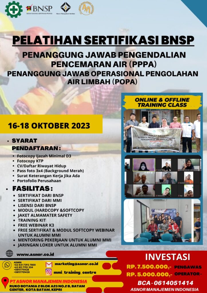 PPPA & POPA Training – BNSP Certificate – Oktober 2023 - ASNOR - Home ...