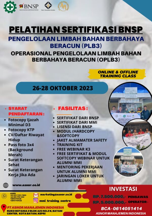 PLB3 & OPLB3 Training – BNSP Certificate – Oktober 2023 - ASNOR - Home ...