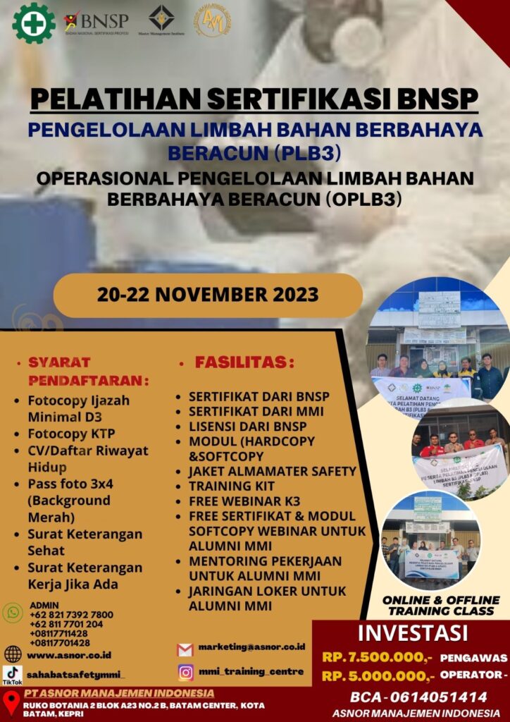 PLB3 & OPLB3 Training – BNSP Certificate – November 2023 - ASNOR - Home ...