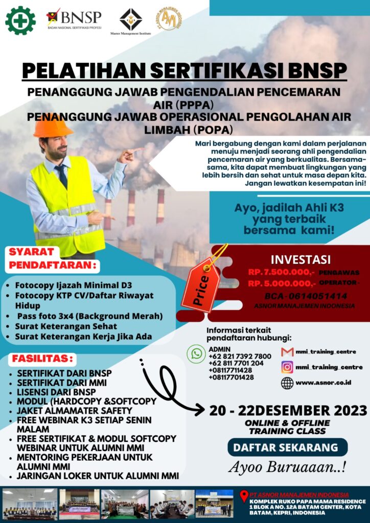 PPPA & POPA Training – BNSP Certificate – Desember 2023 - ASNOR - Home ...