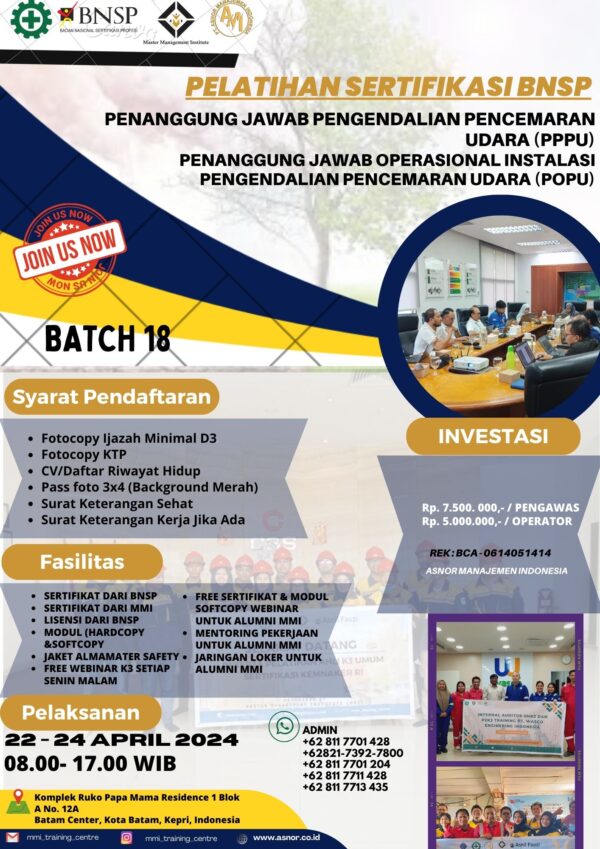 PPPU & POPU Training – BNSP Certificate – APRIL 2024 - ASNOR - Home for ...