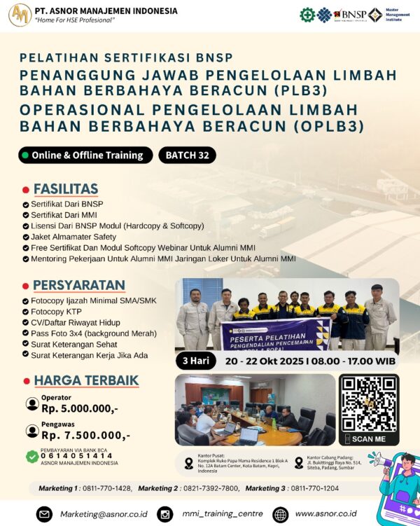 PLB3 & OPLB3 Training – BNSP Certificate – OKTOBER 2025 - ASNOR - Home ...