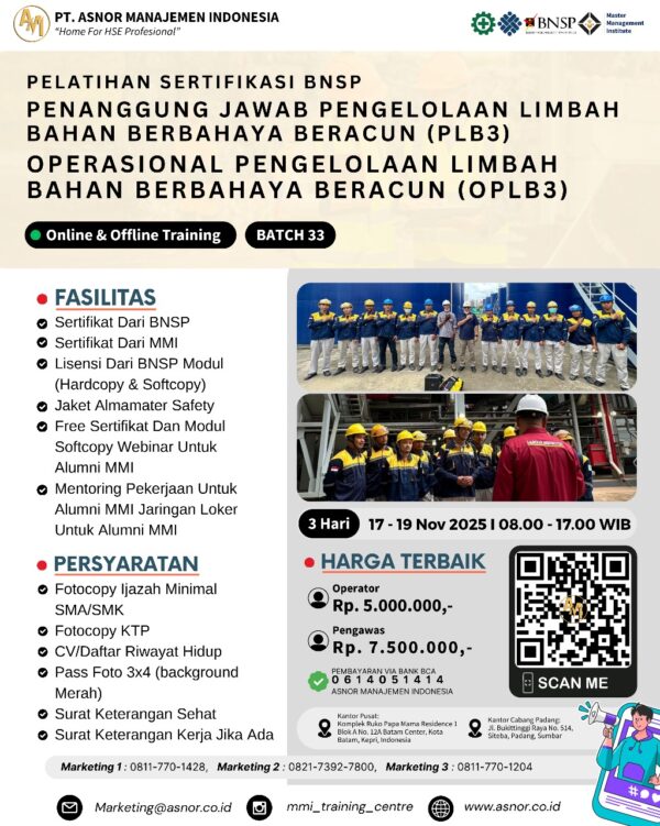 PLB3 & OPLB3 Training – BNSP Certificate – NOVEMBER 2025 - ASNOR - Home ...