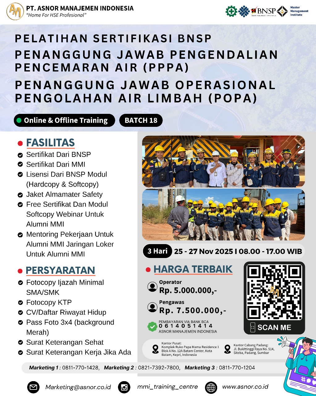 PPPA & POPA Training – BNSP Certificate – NOV 2025 - ASNOR - Home for ...